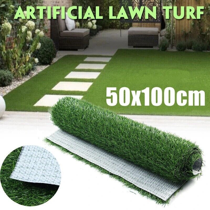 Artificial Grass 20mm Turf Plant Roll Synthetic Green Mat Garden Lawn ...