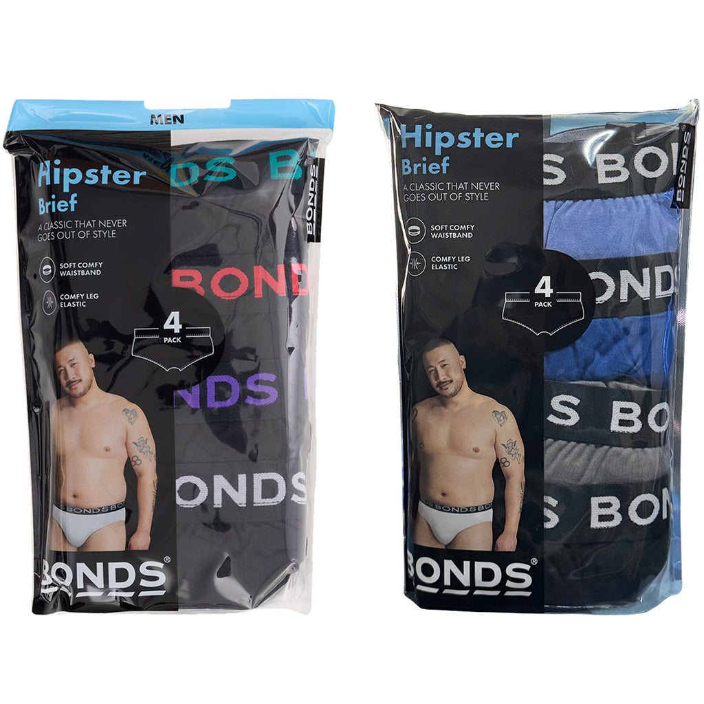 Bonds 4 Pack Hipster Briefs Big Mens Plus Size Undies Underwear 3XL-7X ...