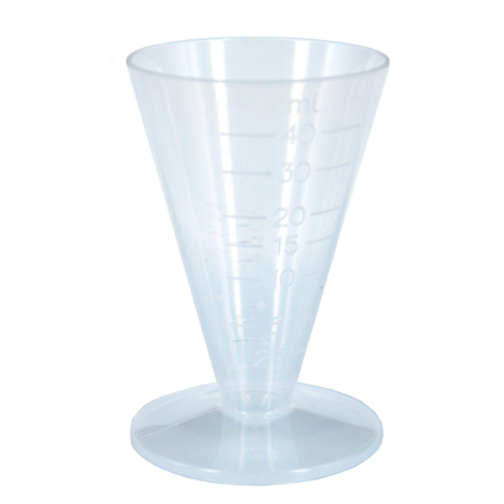 42x Reusable Medicine Measuring Measure Cups 40ml Clear Plastic Gradua ...