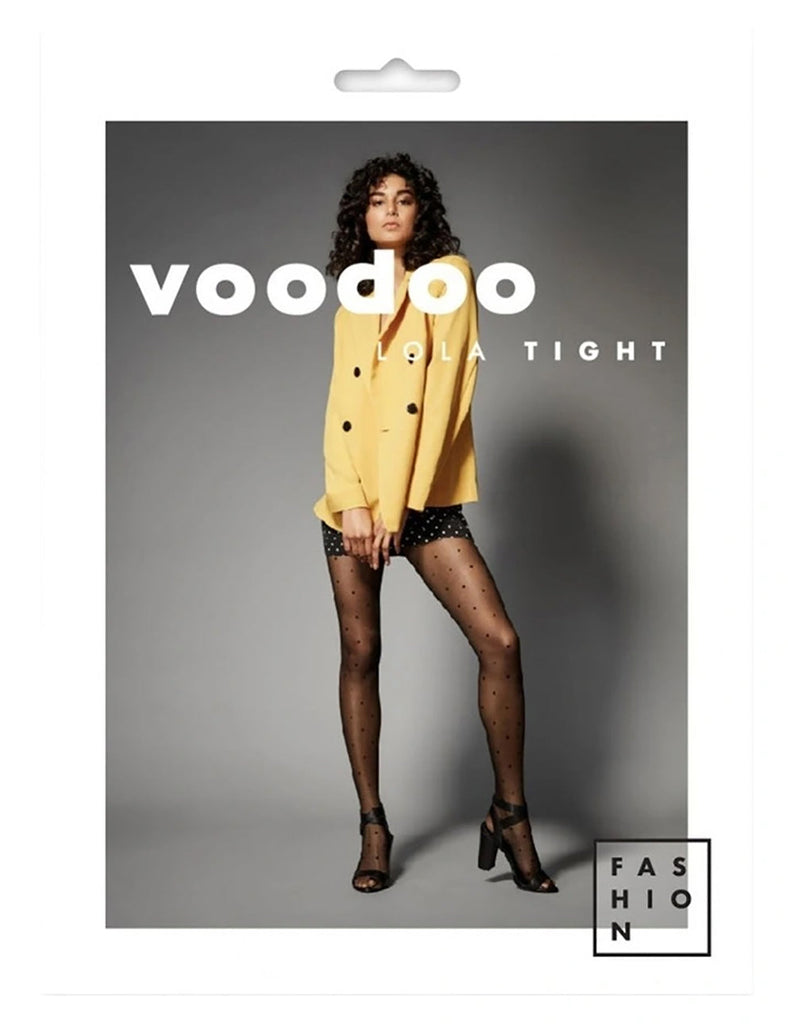 6x Voodoo Lola Tight Polka Dot Spot Black Stockings Pantyhose Tights H ...