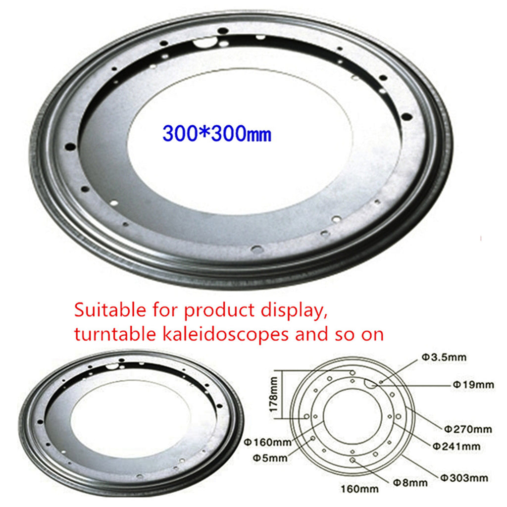 12'' Heavy Duty Metal Bearing Rotating Swivel Turntable TV Lazy Susan ...