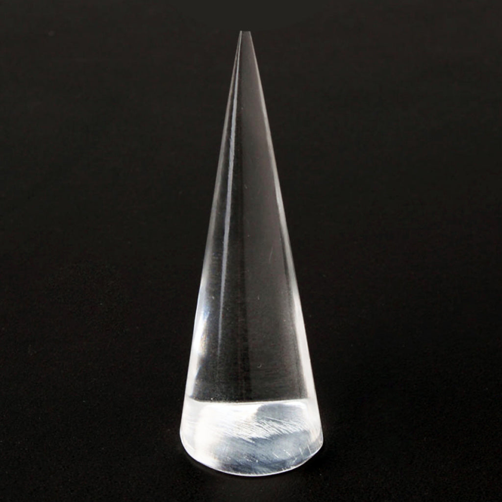 Solid Acrylic perspex cone finger ring jewellery display stand holder ...