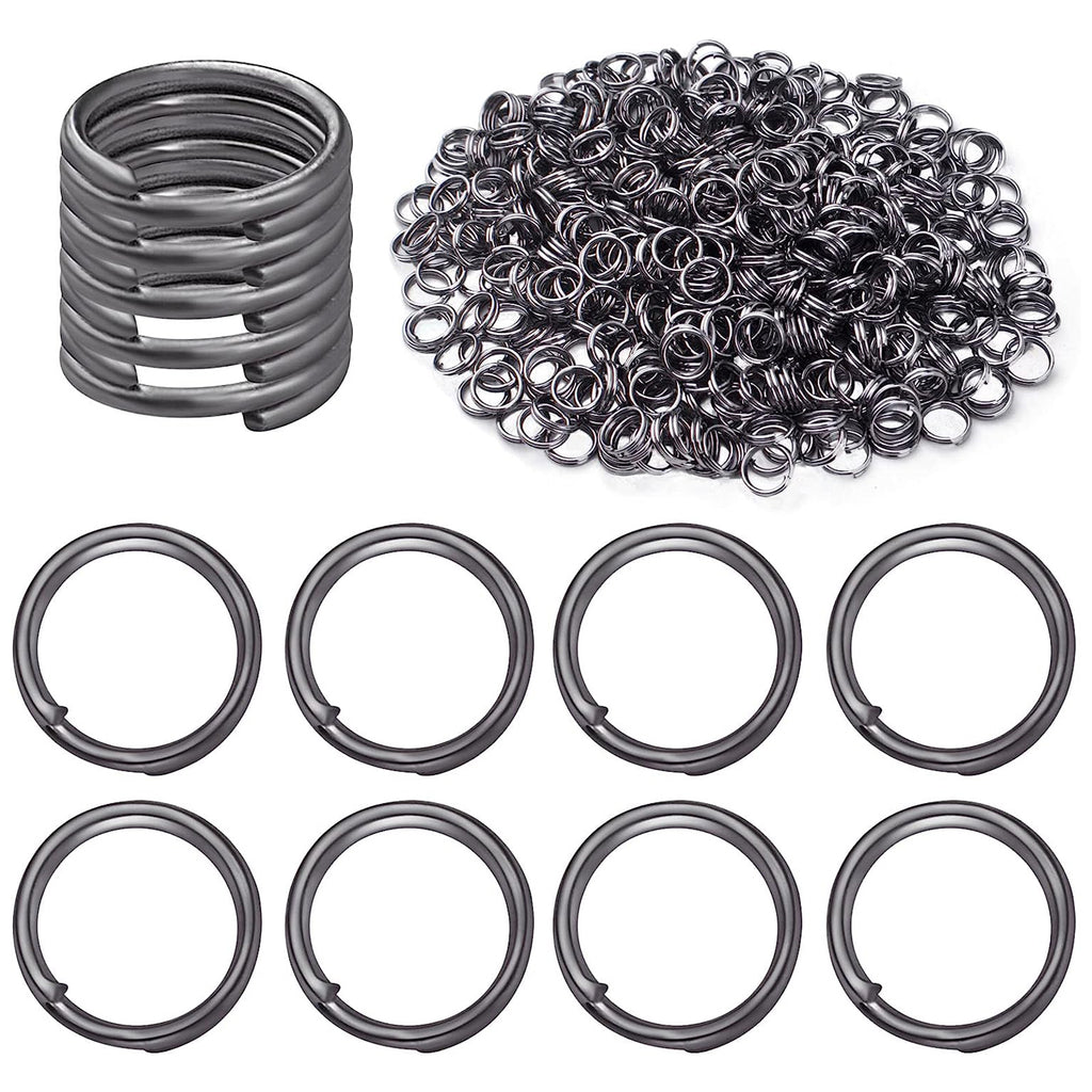 1000x Double Jump Rings Gun Metal Black Strong No Fade Open Split Conn ...